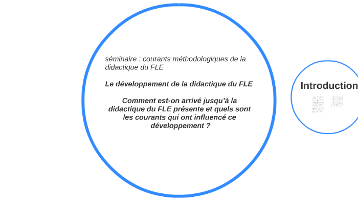 Le développement de la didactique du FLE : Comment est-on arrivé jusqu ...