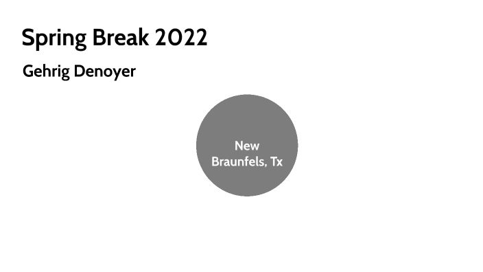 Spring Break 2022 by Gehrig Denoyer on Prezi