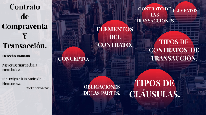 Contrato de compraventa y Transacción. by Bernardo Ávila on Prezi