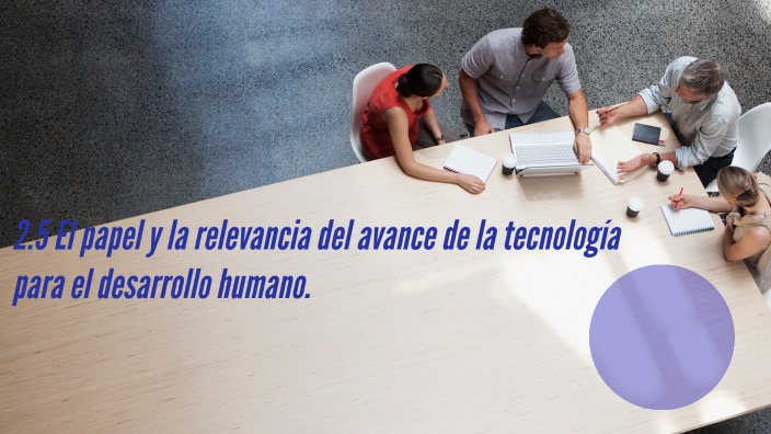 2.5 El papel y la relevancia del avance de la tecnología para el ...