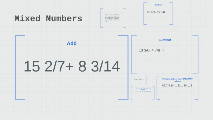 Mixed Numbers by Kylee Hanks