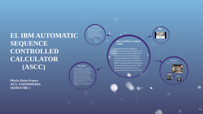 EL IBM AUTOMATIC SEQUENCE CONTROLLED CALCULATOR (ASCC) by Maria Elena Franco on Prezi