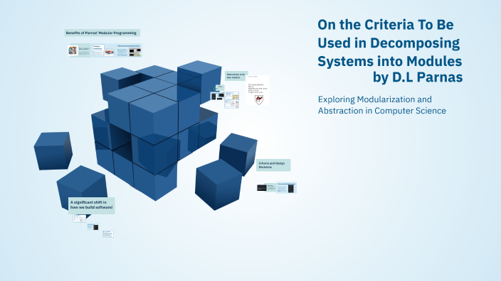 On the Criteria To Be Used in Decomposing Systems into Modules by Brave ...