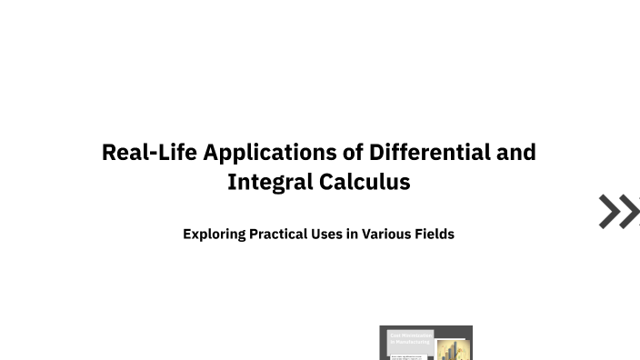 Real-Life Applications of Differential and Integral Calculus by Saiful ...