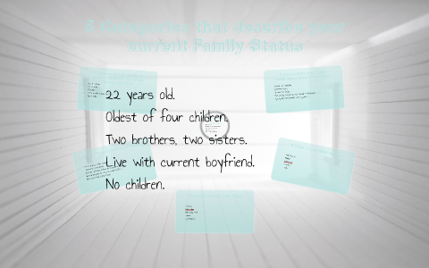 5 categories that describe your current family status by Shelbi McKean ...