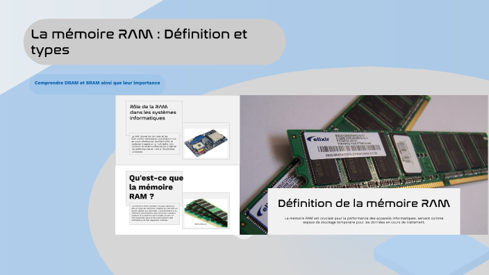La mémoire RAM : Définition et types by Riham Johari on Prezi