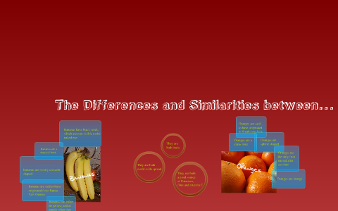 The Difference Between Banana's and Oranges by Năđinê Ôđiêrnă on Prezi