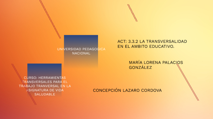 La transversalidad en el ámbito educativo by MARIA LORENA PALACIOS on Prezi