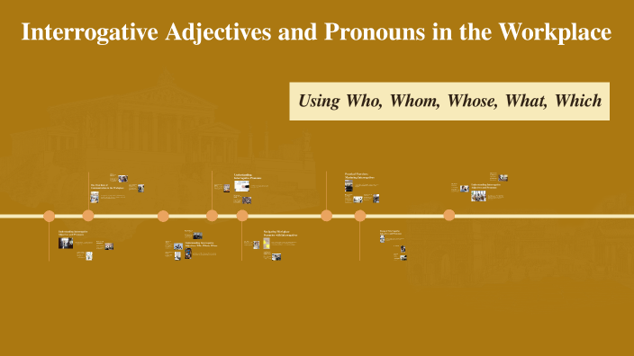 Interrogative Adjectives and Pronouns in the Workplace by Georgette ...