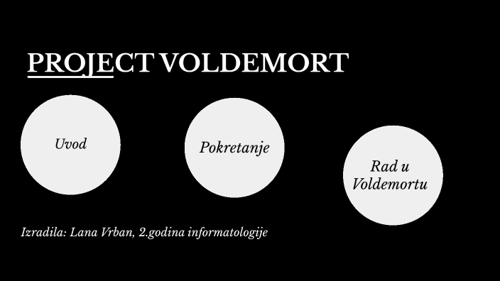 Project Voldemort by Lana Vrban on Prezi