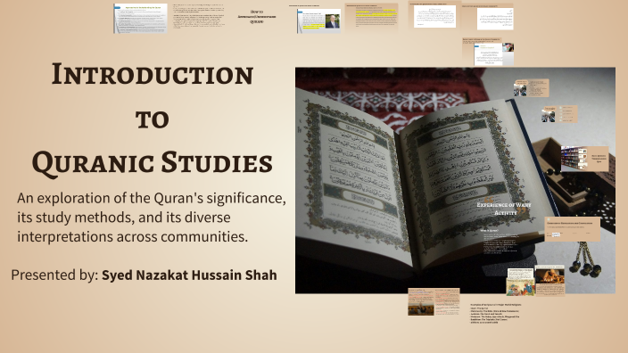 Introduction to Quranic Studies by Nazakat Hussain Syed on Prezi