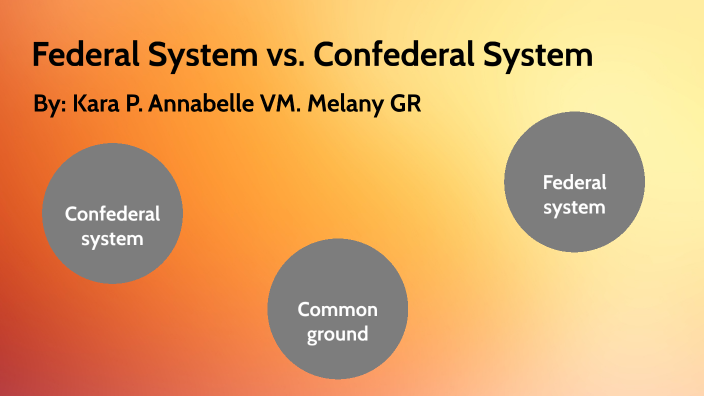 Federal System vs. Confederal System by Kara Peters on Prezi