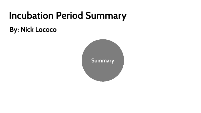 Incubation Period of Tuberculosis summary by Nick Lococo on Prezi