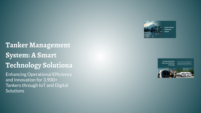 Tanker Management System: A Smart Technology Solution by Muhammad Omer ...