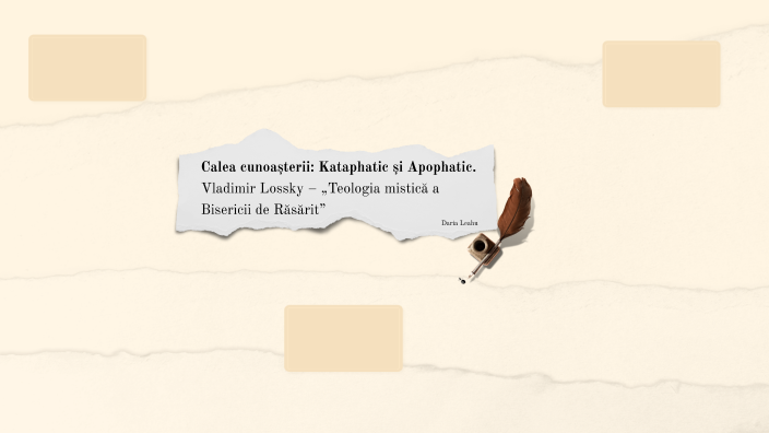 Calea cunoașterii: Kataphatic și Apophatic. Vladimir Lossky – Teologia ...