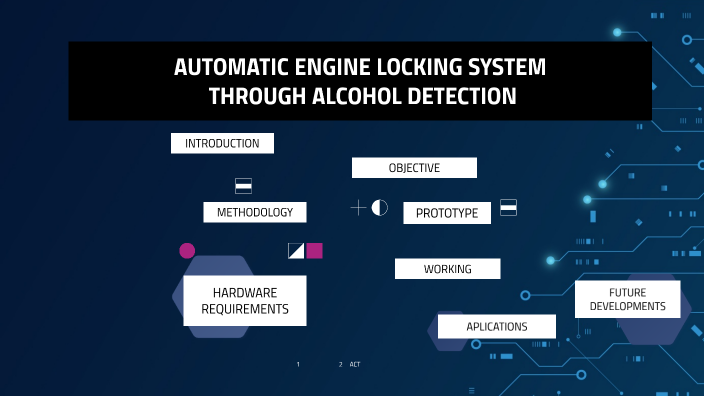AUTOMATIC ENGINE LOCKING SYSTEM THROUGH ALCOHOL DETECTION by INJETI ...