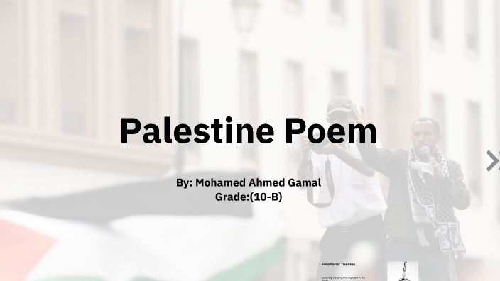 Palestine Poem by mohamed elashwah on Prezi