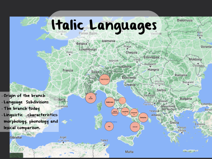 Italic languages by C. Noemi Suarez on Prezi