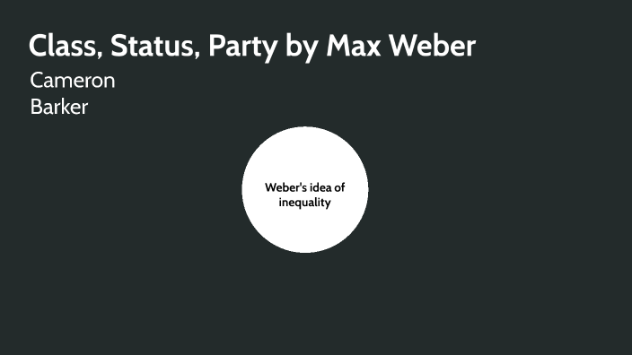 Weber's Class Status Party by Cameron Barker on Prezi
