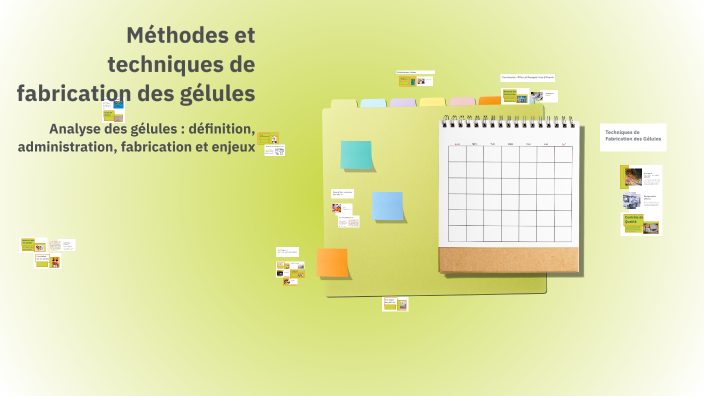 Méthodes et techniques de fabrication des gélules by Mhamed 123 on Prezi