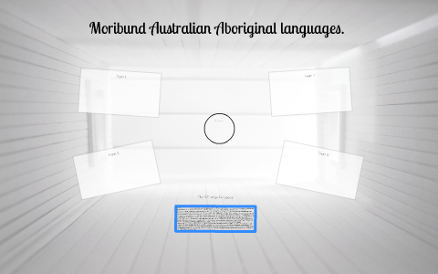 Moribund Australian Aboriginal languages. by sonia tymbay on Prezi