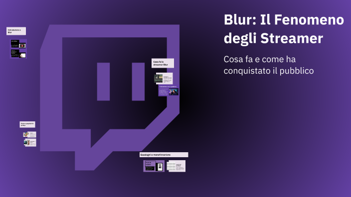 Blur: Il Fenomeno degli Streamer by Alessio Venchiarutti on Prezi