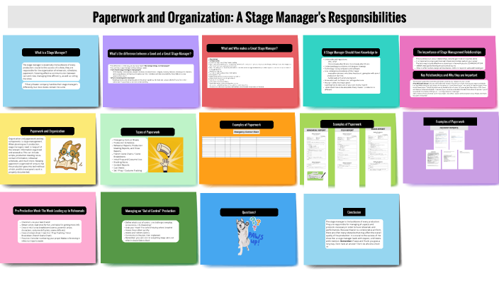 Paperwork and Organization in Stage Management - A Stage Manager's ...