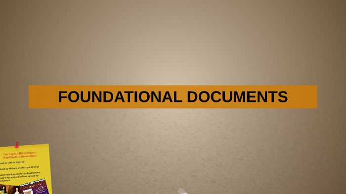 FOUNDATIONAL DOCUMENTS by