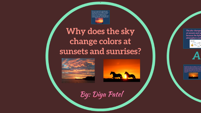 Why does the sky change colors at sunsets and sunrises? by Diya Patel ...