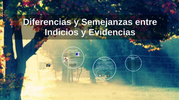 Diferencias y semejanzas entre indicios y evidencias by Gabriela Ibarra ... Diferencias y semejanzas entre indicios y evidencias by Gabriela Ibarra ...