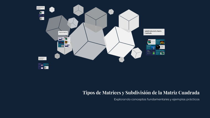 Tipos de Matrices y Subdivisión de la Matriz Cuadrada by Marketing ...
