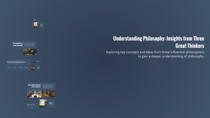 Understanding Philosophy: Insights from Three Great Thinkers by ...