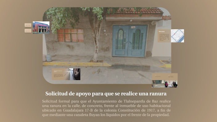 Solicitud de Apoyo para la Realización de una Zanja en Tlalnepantla de ...