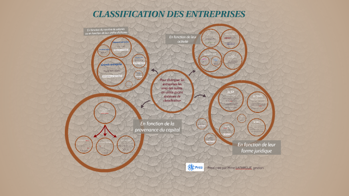 CLASSIFICATION DES ENTREPRISES by Prezi User on Prezi