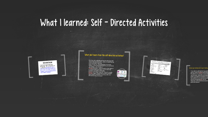 What I learned: Self - Directed Activities by Cale Zimmerman on Prezi
