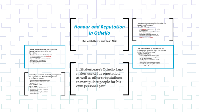 Honor and Reputation in Shakespeare's Othello by Jacob Harris on Prezi