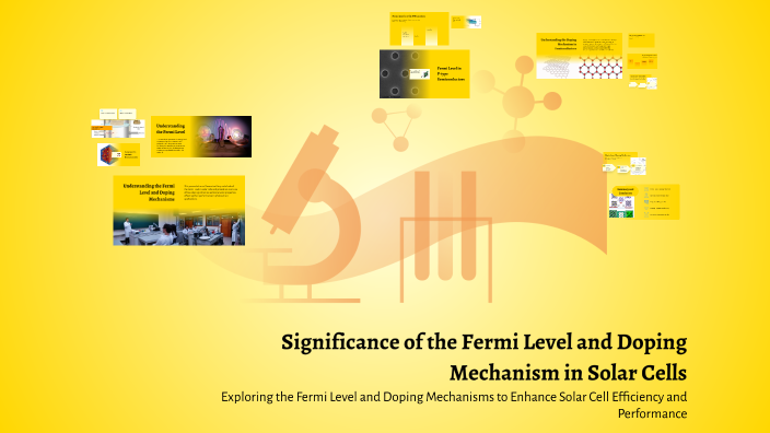 Significance of the Fermi Level and Doping Mechanism in Solar Cells by ...