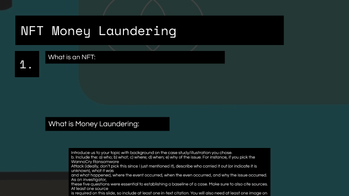 NFT Money Laundering by Brad David Bowditch on Prezi