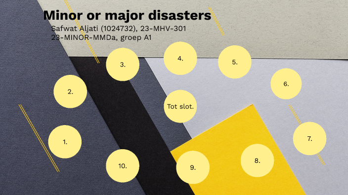 concept map Minor or Major disasters by Safwat Aljati on Prezi