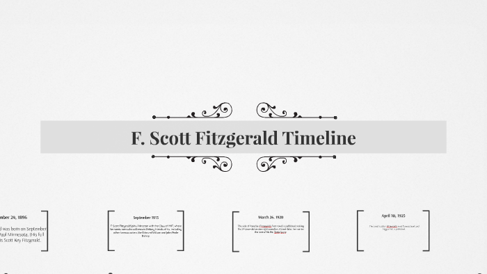 F. Scott Fitzgerald Timeline by Sarah Lerner on Prezi