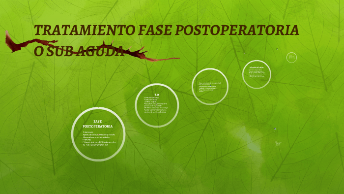 TRATAMIENTO FASE POSTOPERATORIA O SUB AGUDA by Guisela Sierra on Prezi