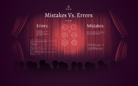 Mistakes vs. Errors by Brittany Heppler on Prezi