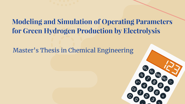 Modeling and Simulation of Operating Parameters for Green Hydrogen ...