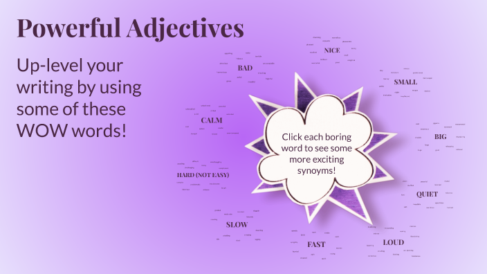 Powerful Adjectives by Emily Bennett on Prezi