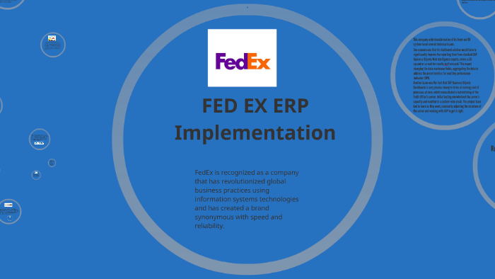 FED EX ERP Implementation by Tom Settje on Prezi