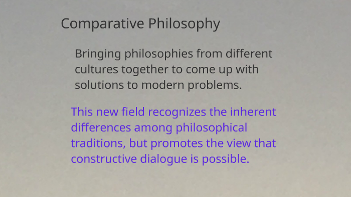 Comparative Philosophy by Sydney Morrow on Prezi