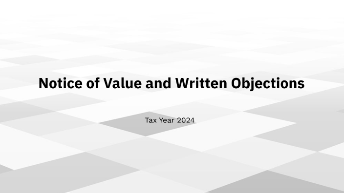 Notice of Value and Written Objections by Ben Barnett on Prezi