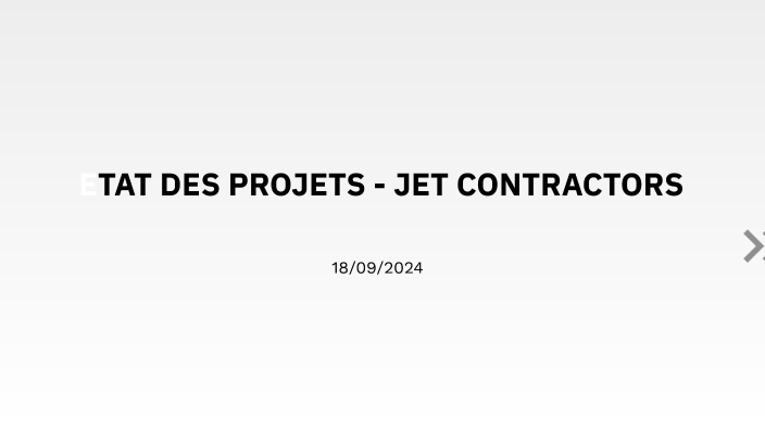 ETAT DES PROJETS - JET CONTRACTORS by Sarah Bouchri on Prezi