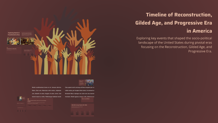 Timeline of Reconstruction, Gilded Age, and Progressive Era in America ...