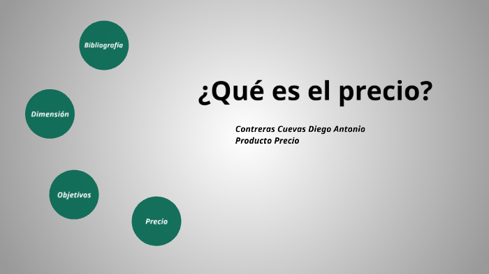 ¿Qué es el precio? by Diego Contreras on Prezi